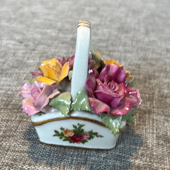 Royal Albert | Accents | Porcelain Basket With Colorful Roses | Poshmark